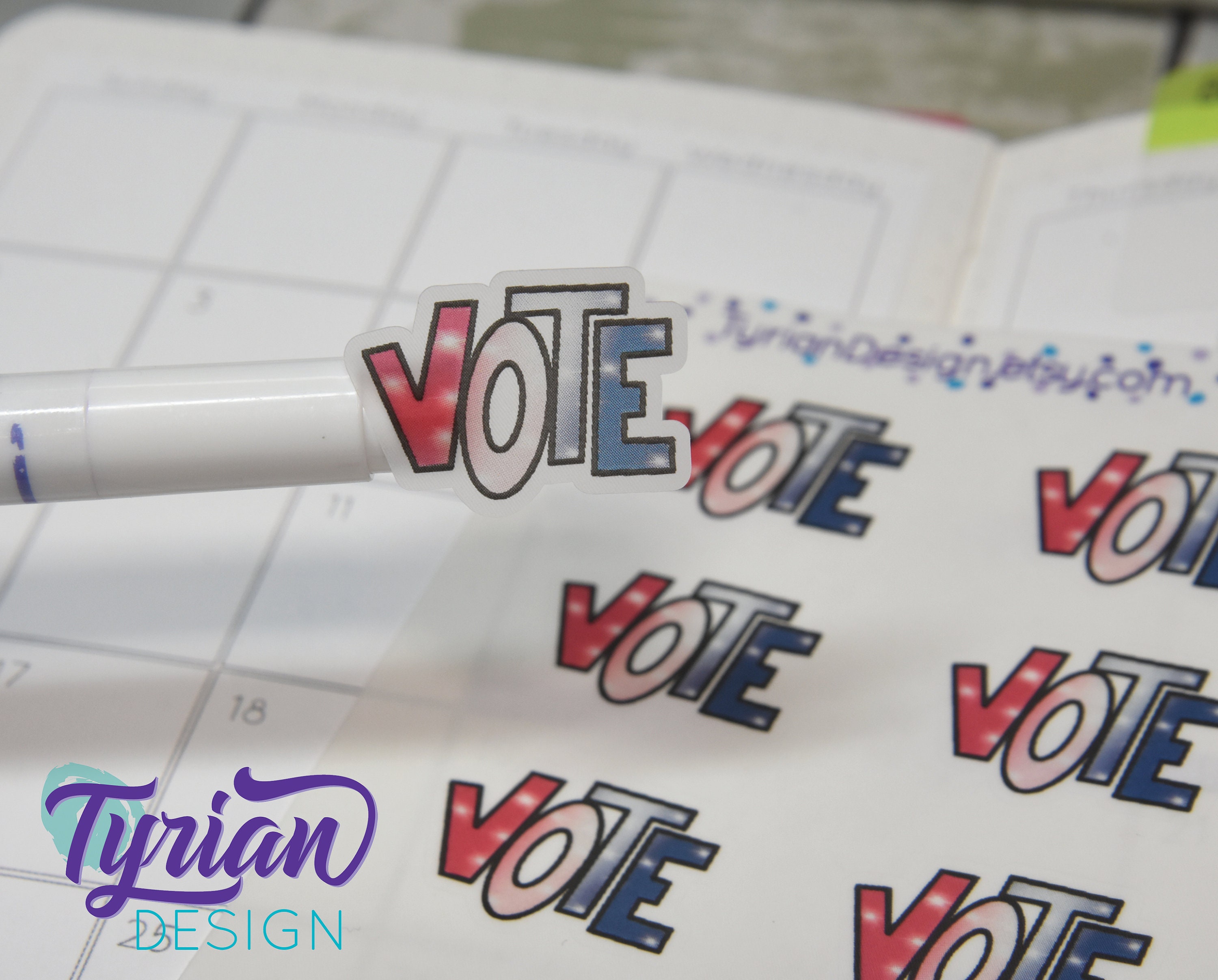 Vote Stickers, Hand Drawn Red, White and Blue Stickers, Voting Stickers ...