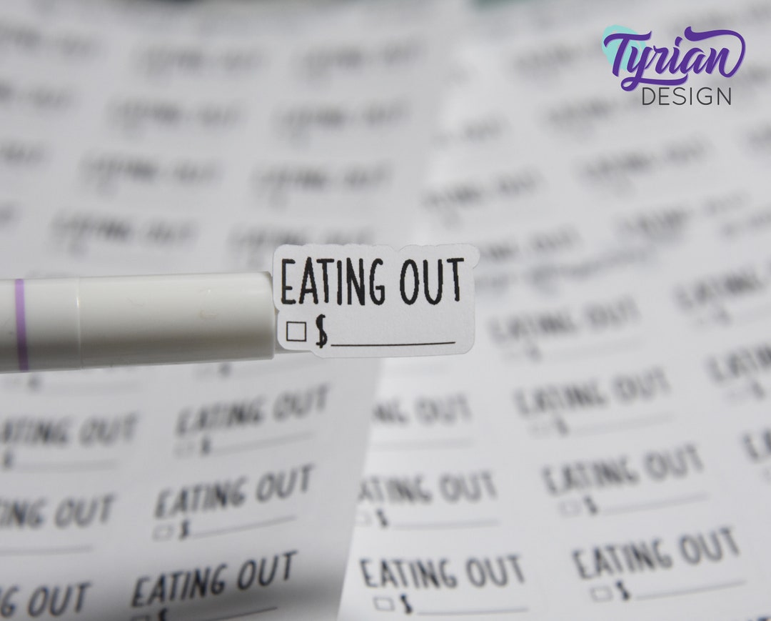 Eating Out Sticker | Tracking Stickers | 18 Stickers | 1" X .55" Each ...