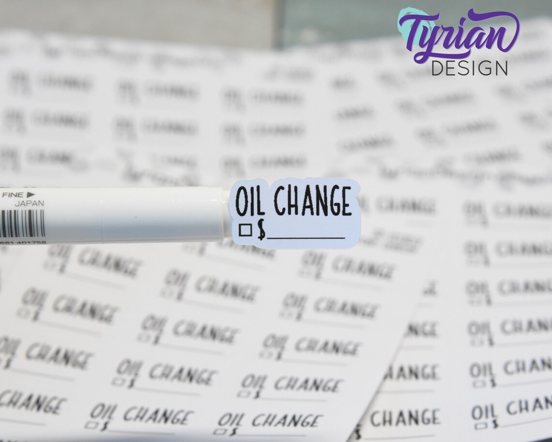 Oil Change Stickers 18 Sticker 3.5 X 4.5 Sheet - Etsy