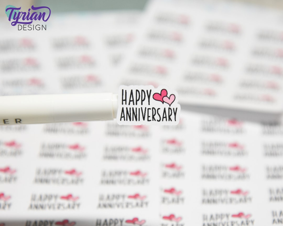 Happy Anniversary Stickers | Anniversary Stickers | 15 Stickers | .95 ...