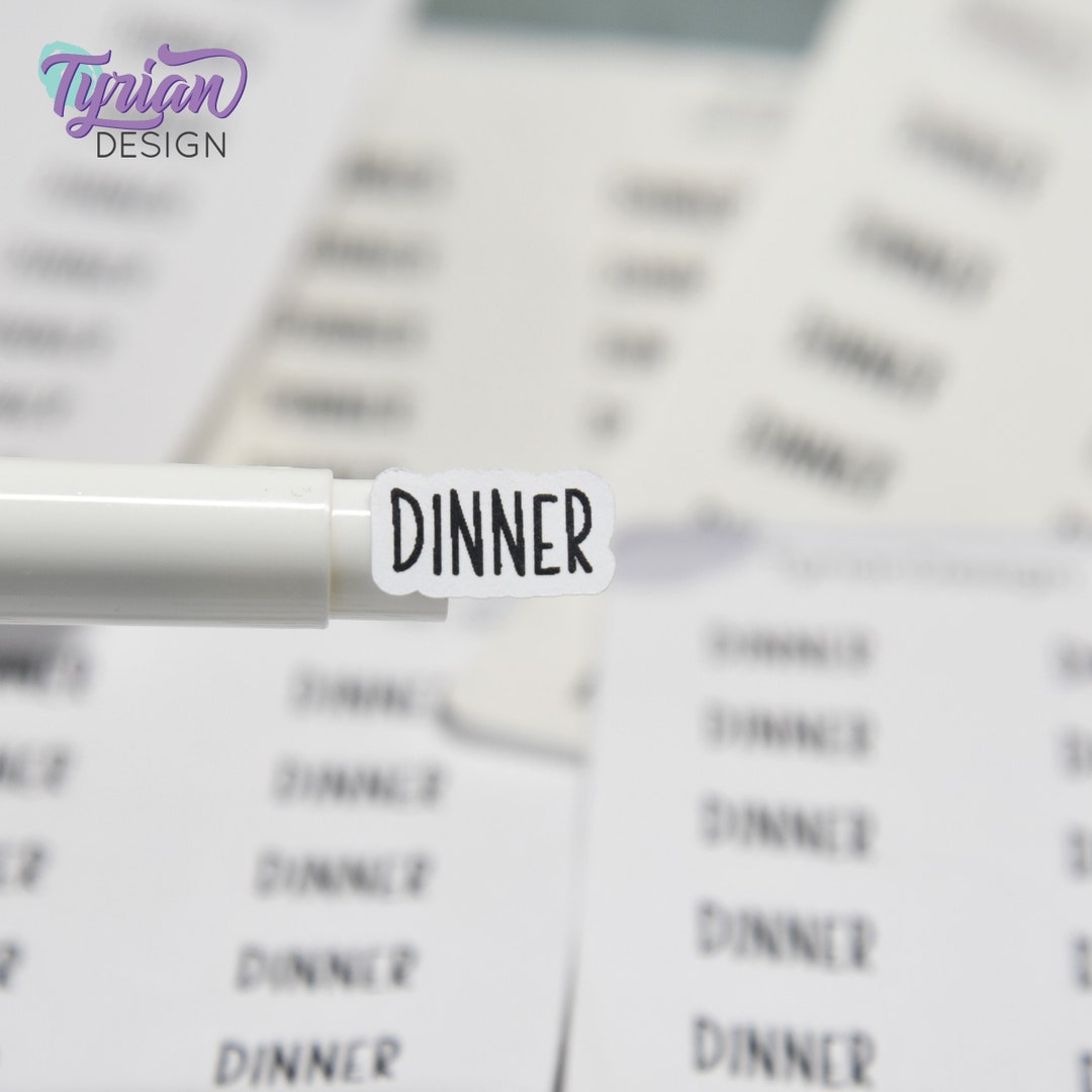Dinner Sticker | Meal Sticker | 24 Stickers | .61" X .35" Each | 3.5 X ...