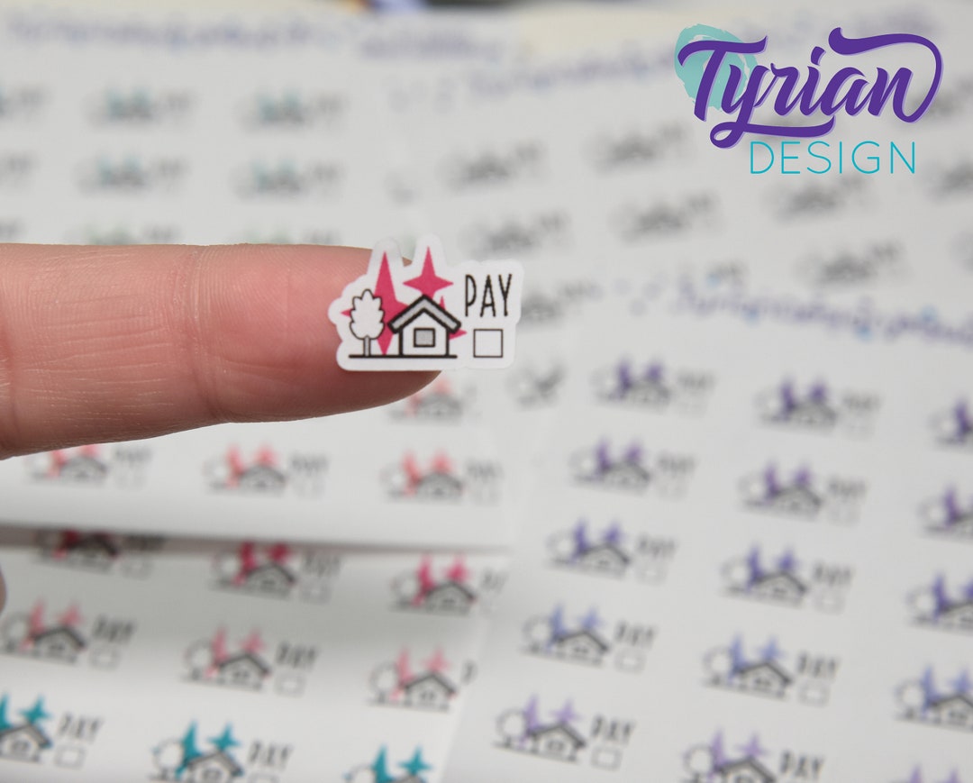 Housing Payment Stickers. Different Color Options. Keep Track of Rent ...