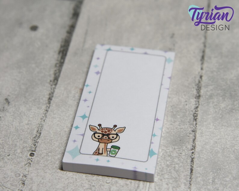 Nerd Giraffe With Coffee/drink Post-it Notes Norman Sticky | Etsy