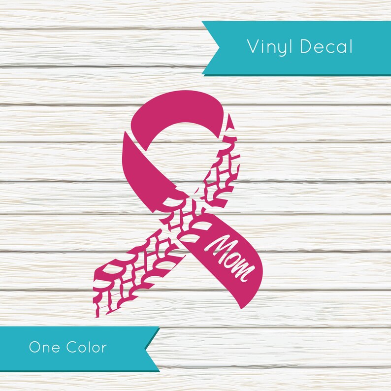 Awareness Ribbon Vinyl Decal With Tread Option to Customize | Etsy