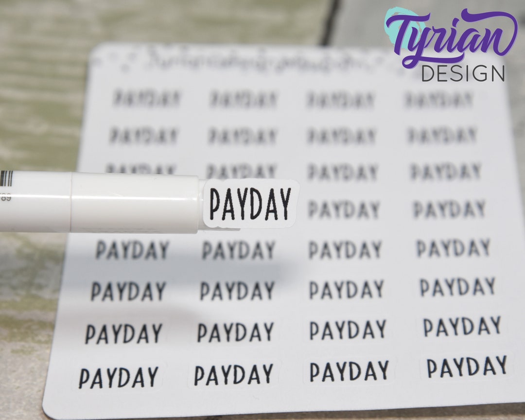 Payday Stickers for Planners and Journals. Text Payday Sticker, Track ...
