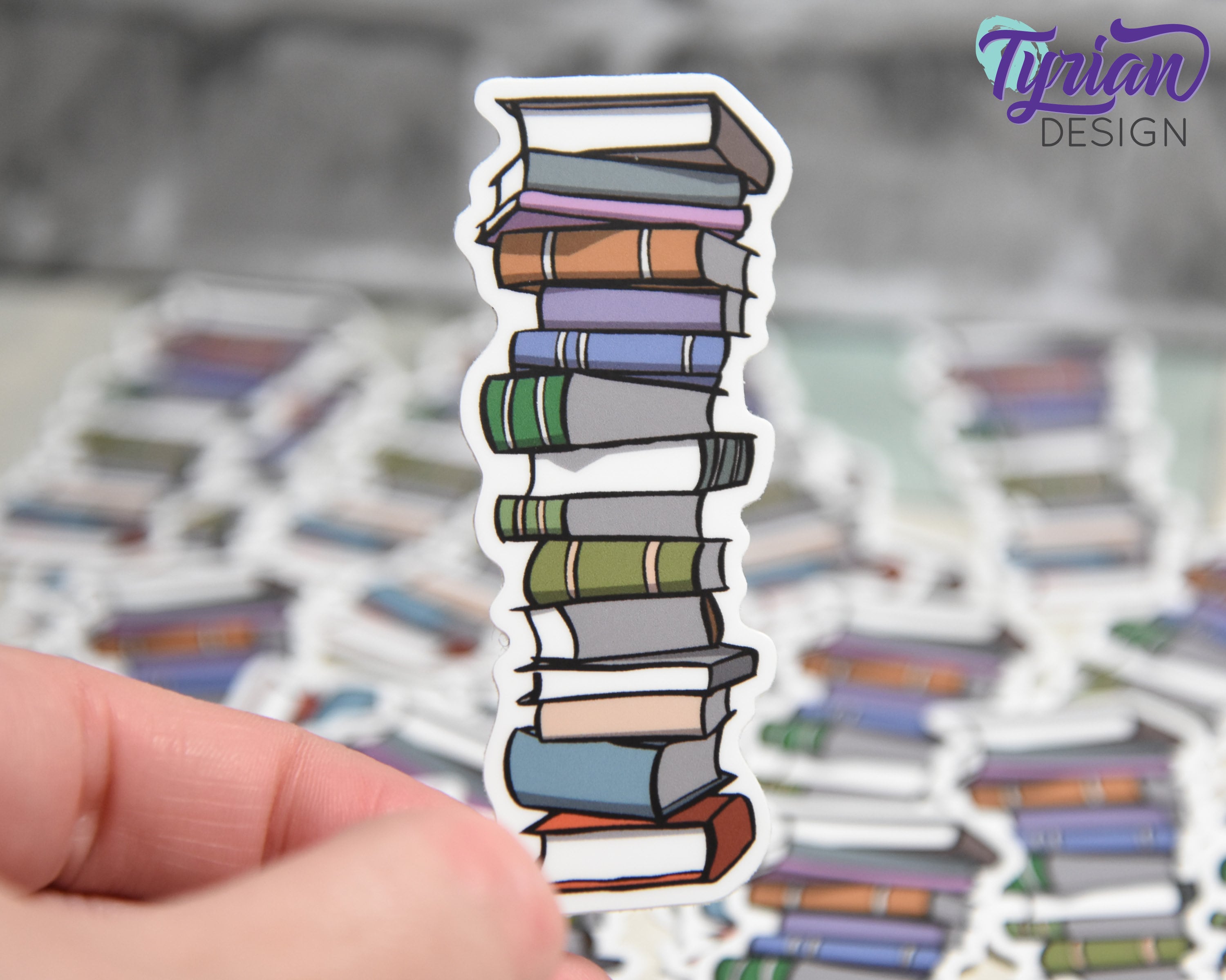 Book Stack Vinyl Sticker Journal Stack High Quality - Etsy