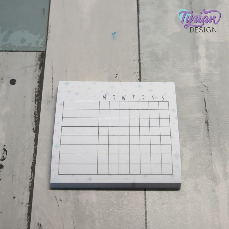 Habit Tracker Post-it Notes | Weekly Tracker Sticky Notes | Tracking ...