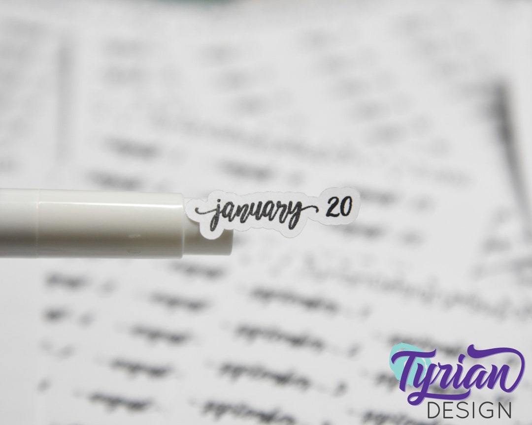 Monthly Days Stickers (small) for Planners and Journals. 1-31 (varies ...