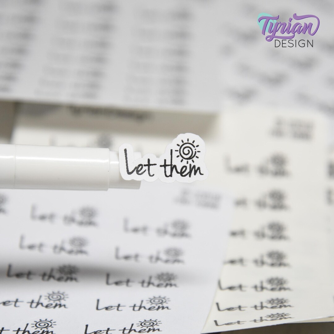 Let Them Stickers | Karma Stickers | 21 Stickers | .86" X .48" Each | 3 ...