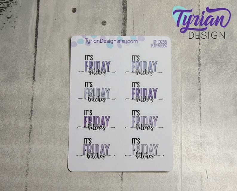 It's Friday Stickers Different color options Celebrate | Etsy