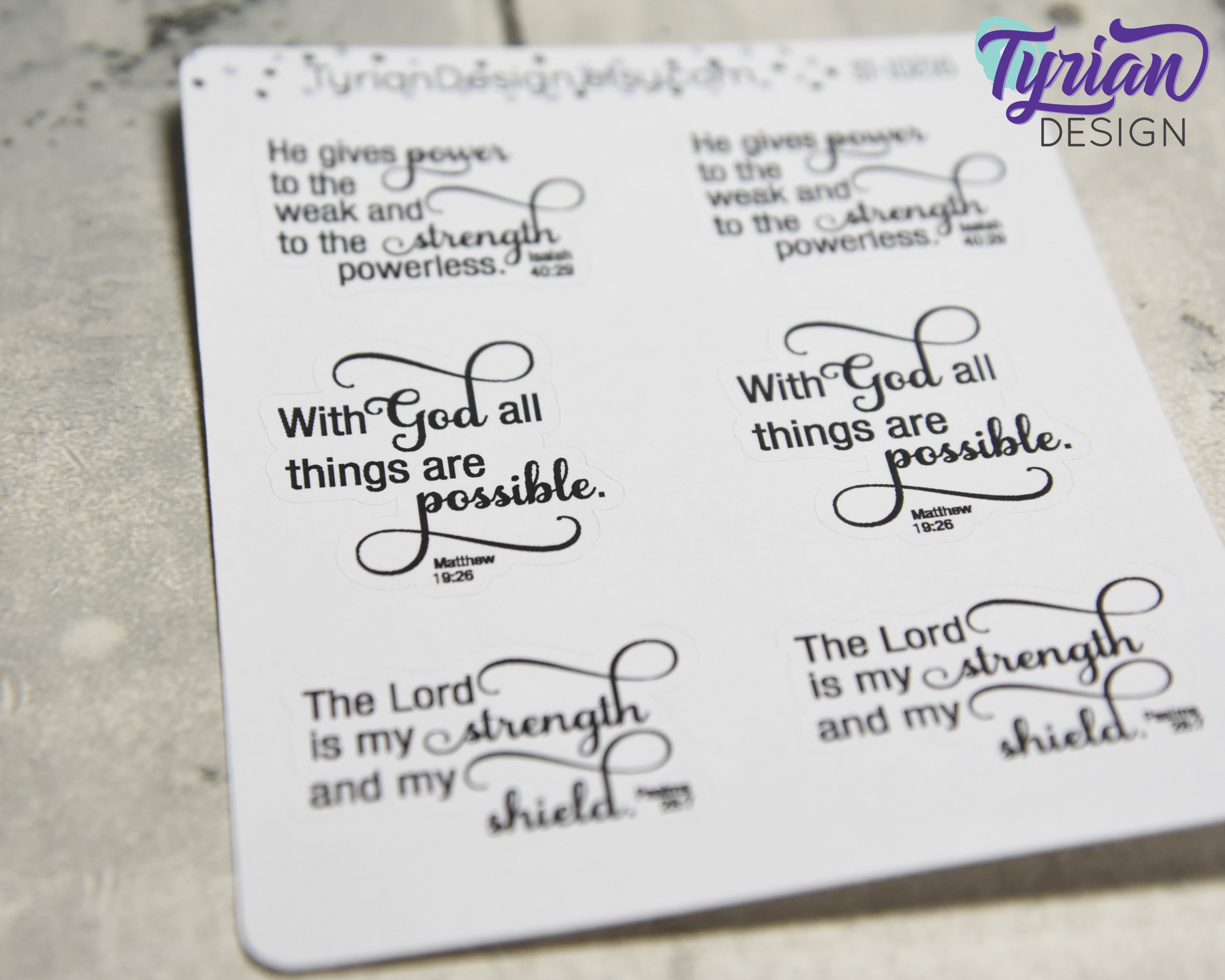 Bible Quote Stickers for Planners and Journals. Vol. 4 Shown | Etsy