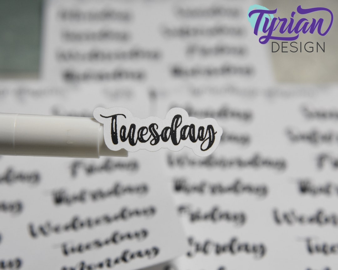 Days of the Week Stickers | Monday- Sunday | All 7 Days - 2 of Each Day ...