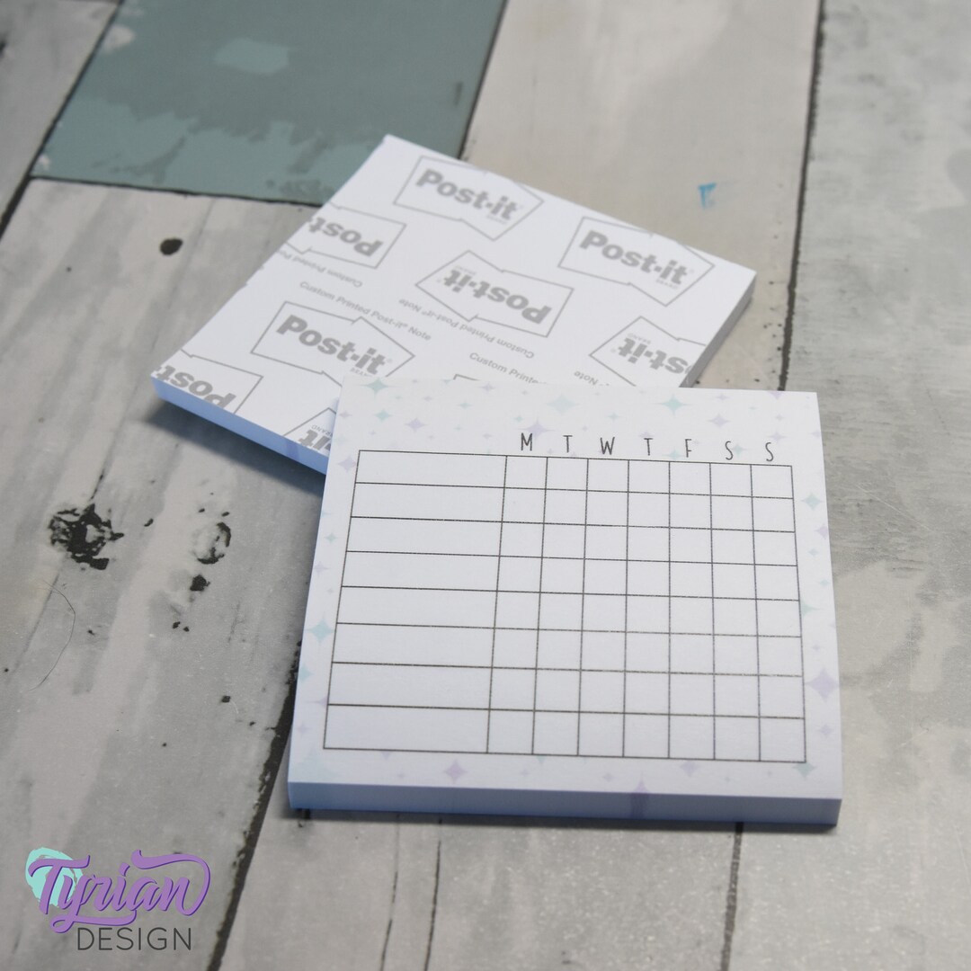 Habit Tracker Post-it Notes | Weekly Tracker Sticky Notes | Tracking ...