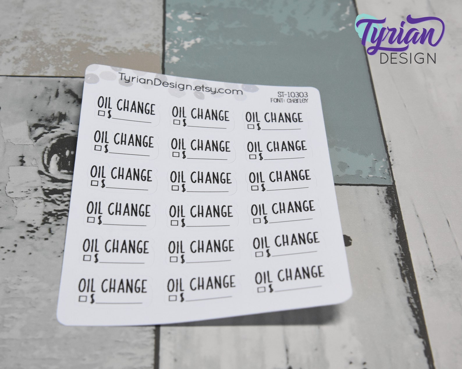 Oil Change Stickers 18 Sticker 3.5 X 4.5 Sheet - Etsy