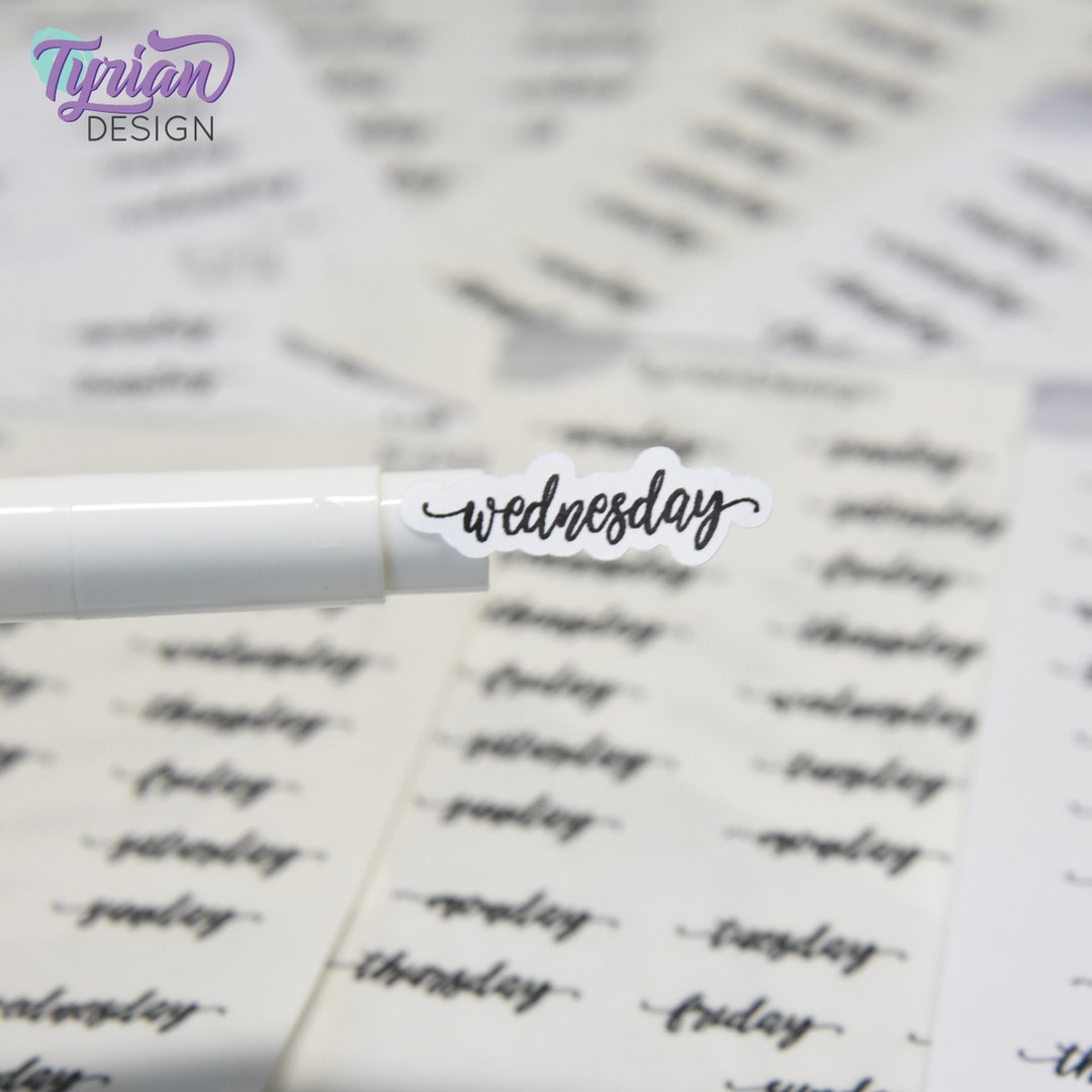 Days of the Week Stickers | Monday Sticker | 28 Stickers | 4 Weeks of ...