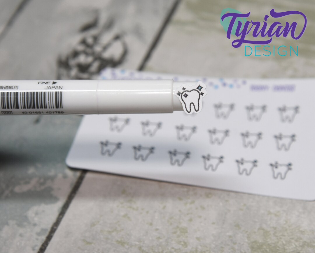 Dentist Stickers - Tiny Tooth Stickers on a Mini Sheet - Great for ...