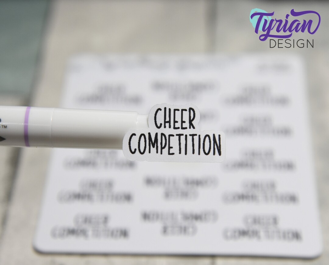 Cheer Competition Stickers for Planners and Journals. Track of ...
