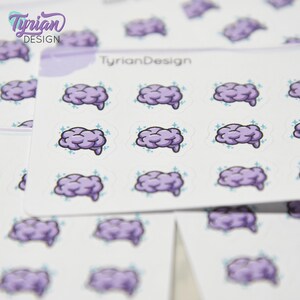 Brain Stickers | Tiny Brain Stickers | Mini Sheet | 15 Stickers | .57 X ...