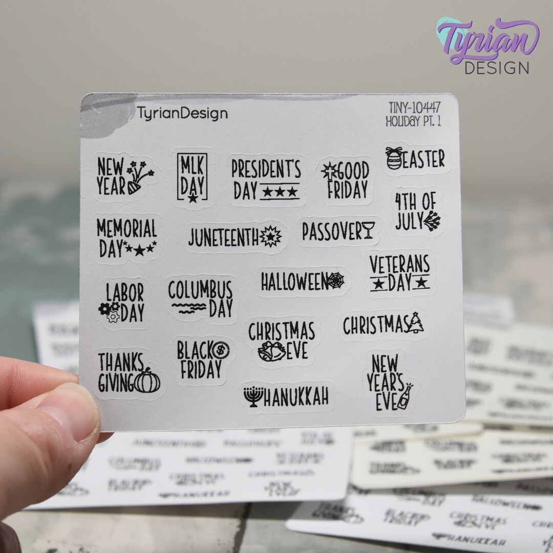Tiny Holiday Stickers | Icon Holiday Stickers Pt 1 | 19 Stickers ...