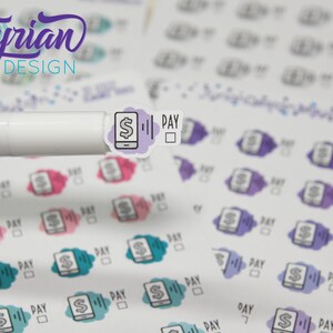 Cell Phone Payment Stickers. Different Color Options. Keep Track of ...