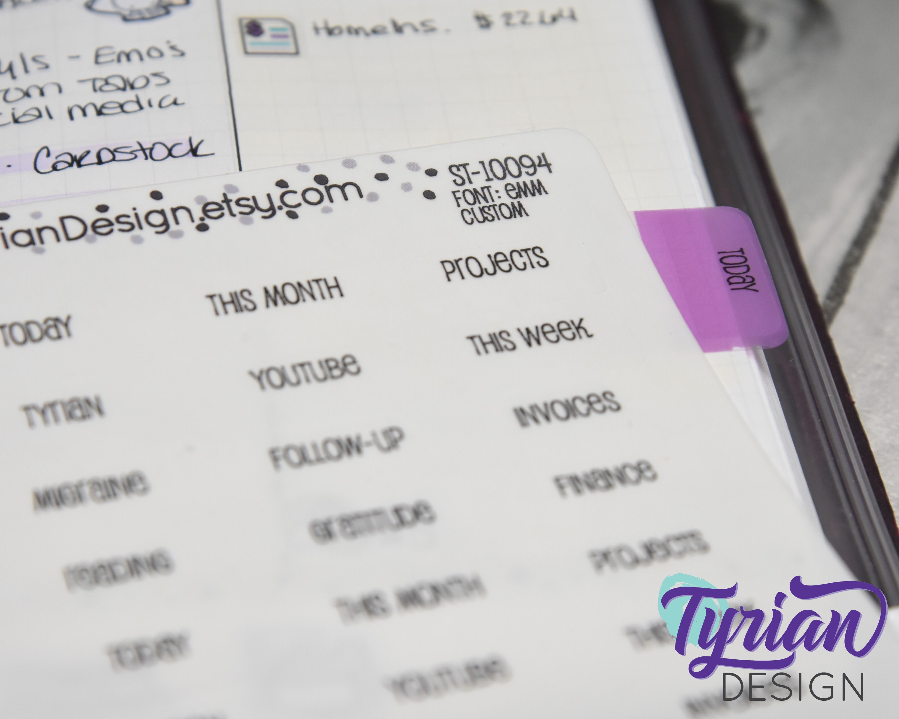 Custom Stickers for Tabs for Planners and Journals. 2 size | Etsy