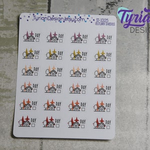 Housing Payment Stickers. Different Color Options. Keep Track of Rent ...