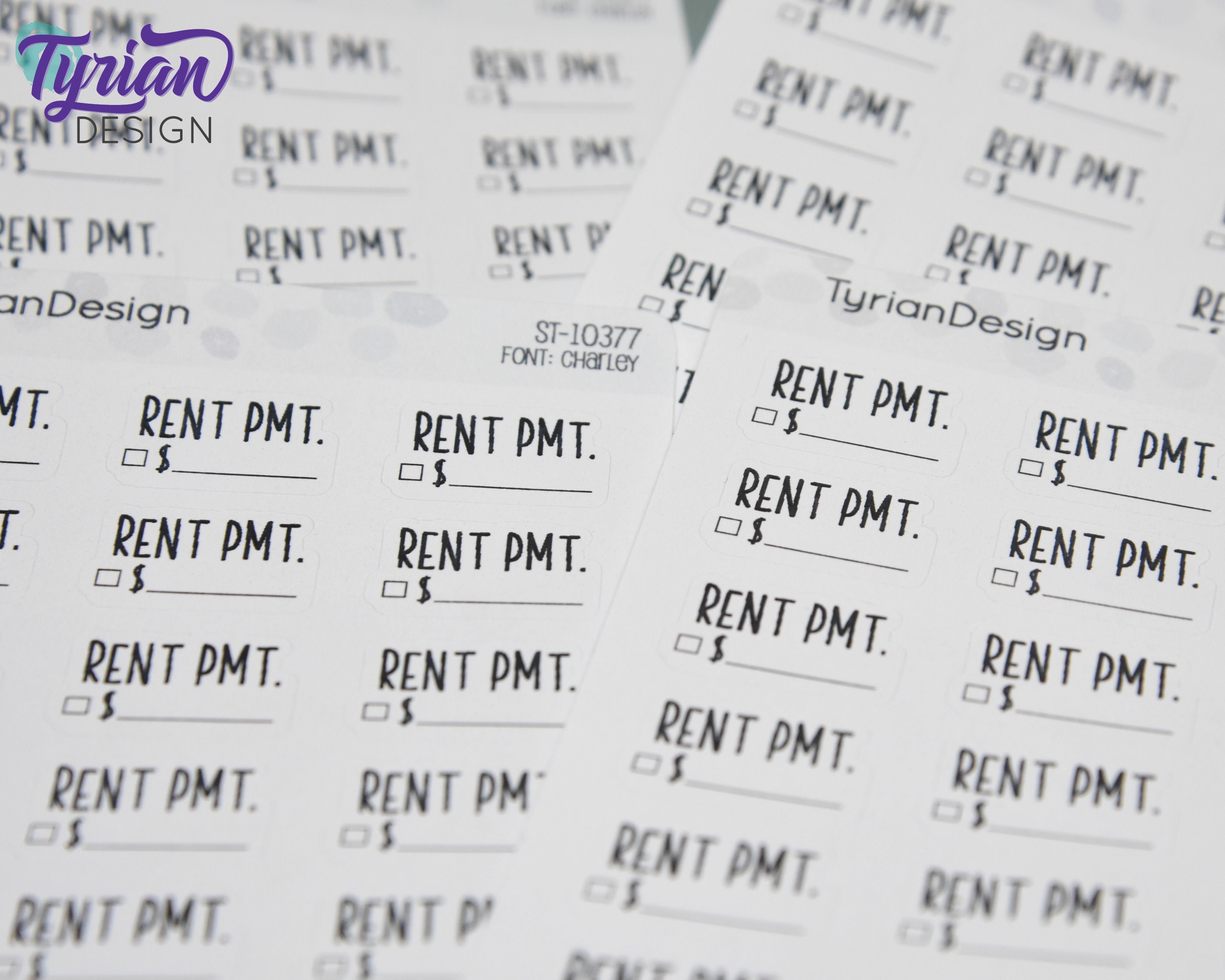Rent Payment Stickers | Bill Payment Stickers | 18 Stickers | 1" X .55 ...