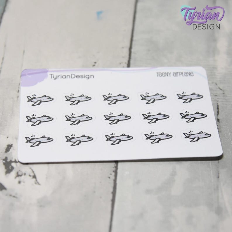 Airplane Stickers | Tiny Icon Plane Stickers | Mini Sheet | 15 Stickers ...