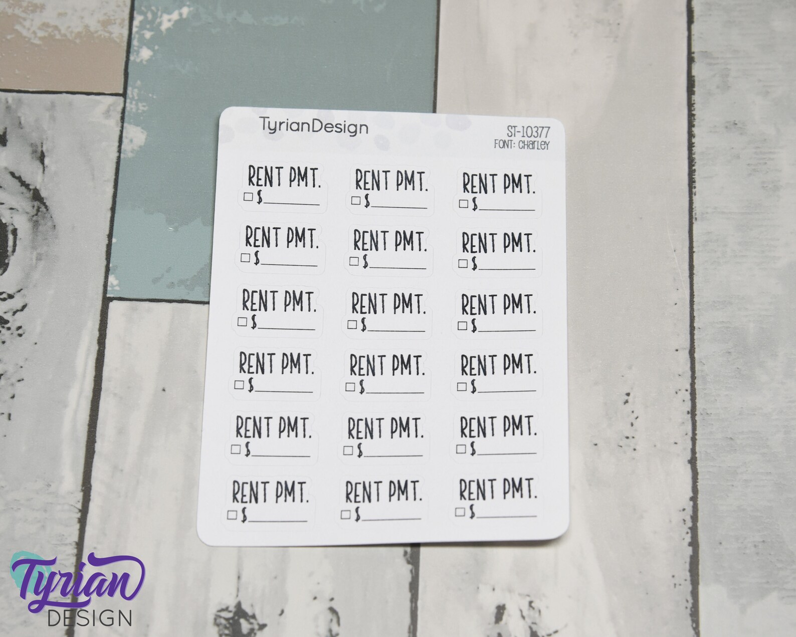Rent Payment Stickers | Bill Payment Stickers | 18 Stickers | 1" X .55 ...