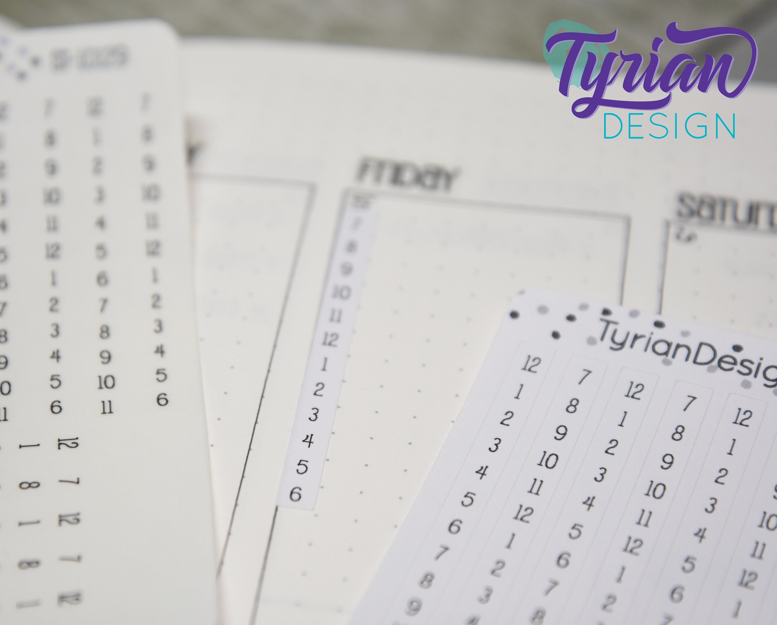 Time Strip Vertical Stickers for Planners and Journals Time Strip for ...