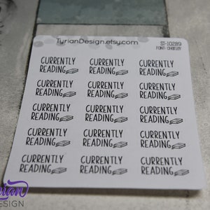 Currently Reading Stickers | 3.5 X 4.5" Sheet | 1 X .63" Sticker Size ...