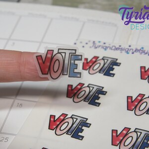 Vote Stickers, Hand Drawn Red, White and Blue Stickers, Voting Stickers ...