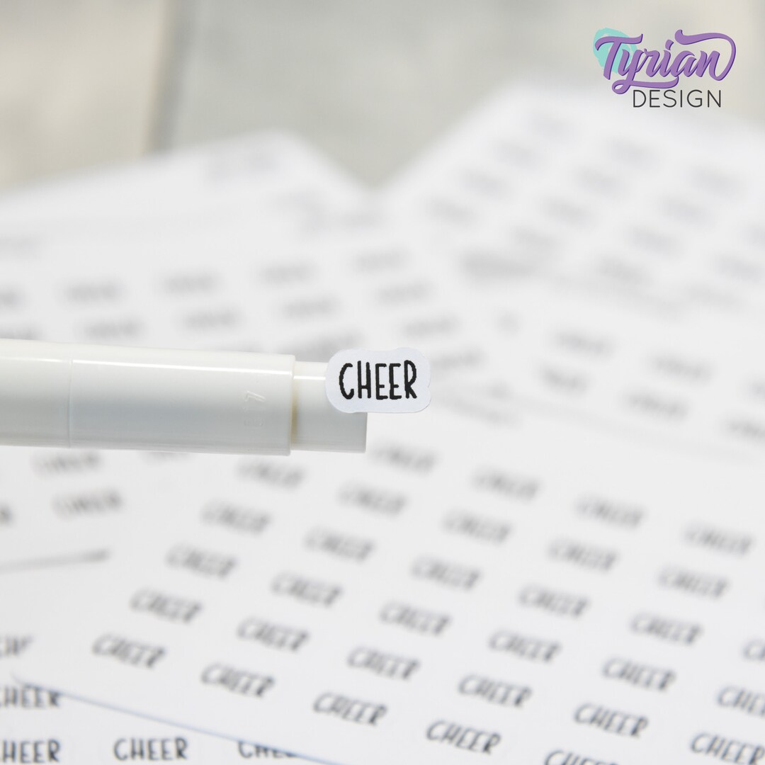 Tiny Cheer Stickers | Cheer Stickers | 36 Stickers | .42 X .28" Each ...