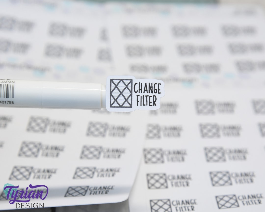 Furnace Filter Stickers | Track Changing Furnace Filter | 15 Stickers ...