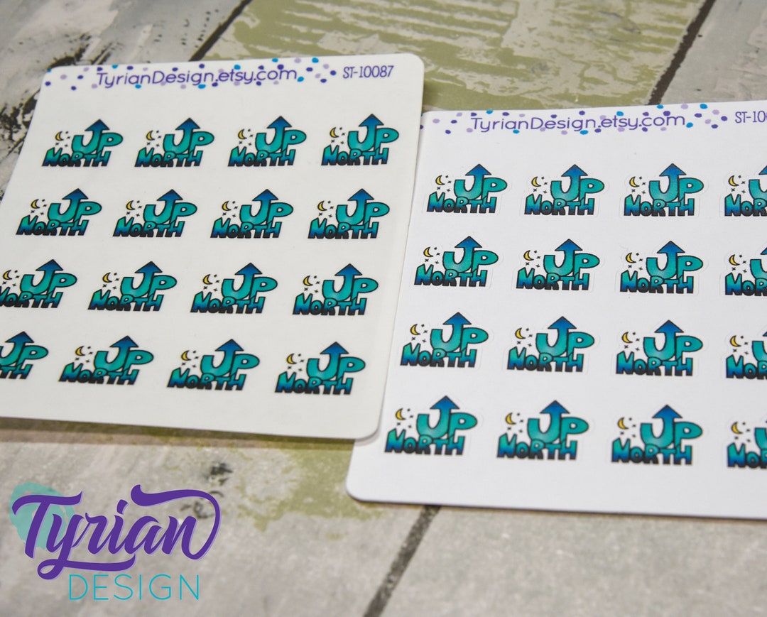 Up North Sticker, Northern Lights, Camping, Hiking, Outside Stickers ...