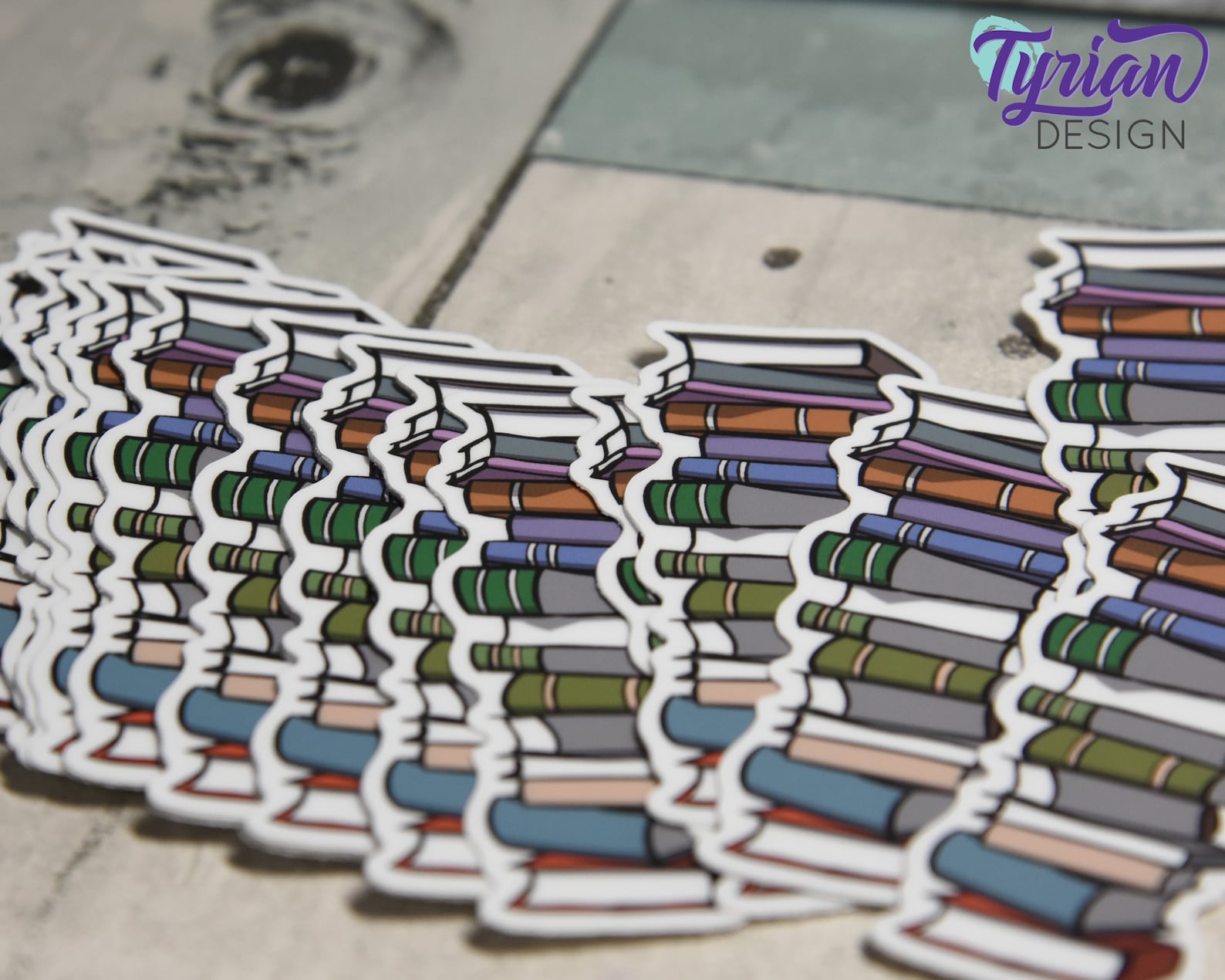 Book Stack Vinyl Sticker Journal Stack High Quality - Etsy