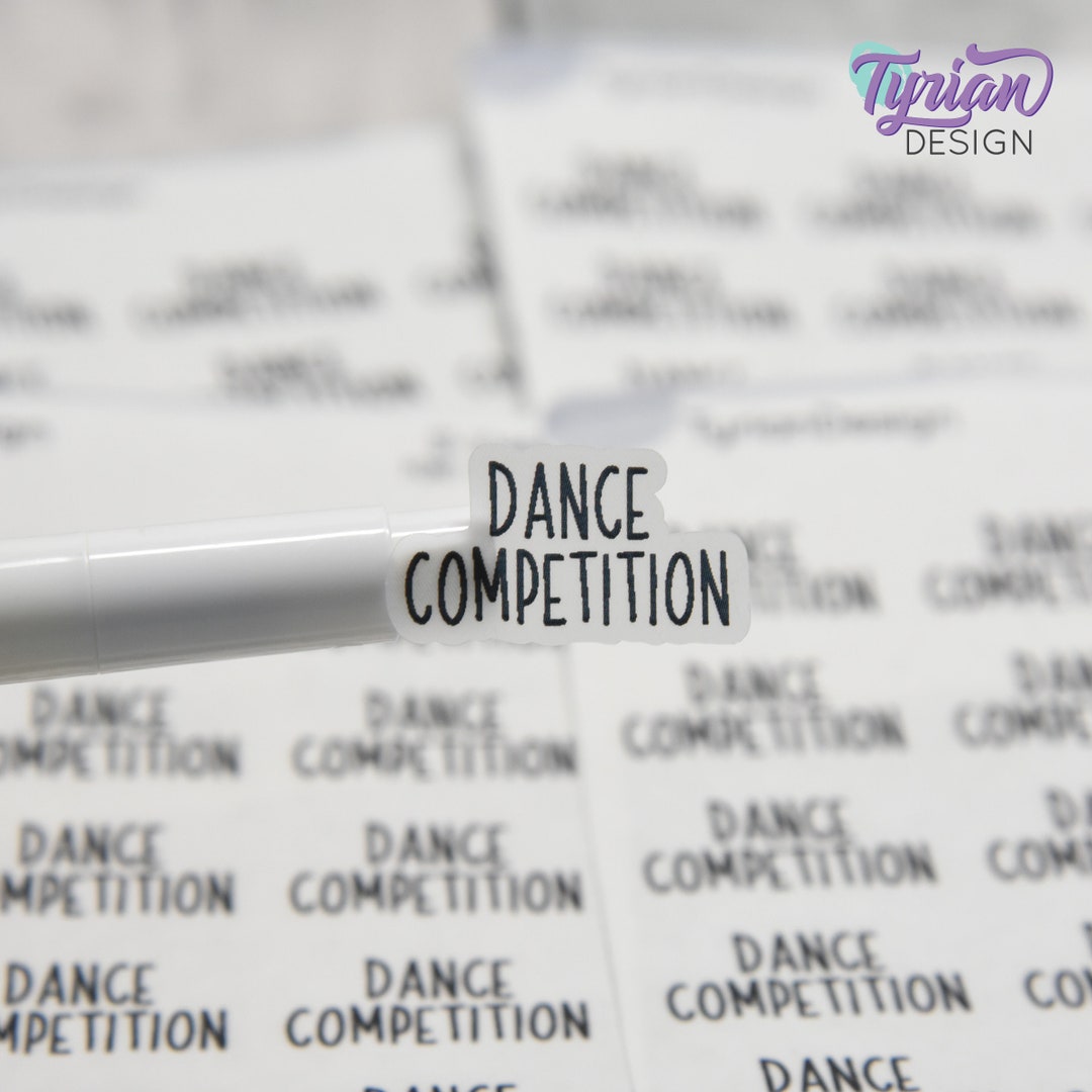 Dance Competition Stickers 12 Stickers per Sheet 1 X .6 Sticker Size 3. ...
