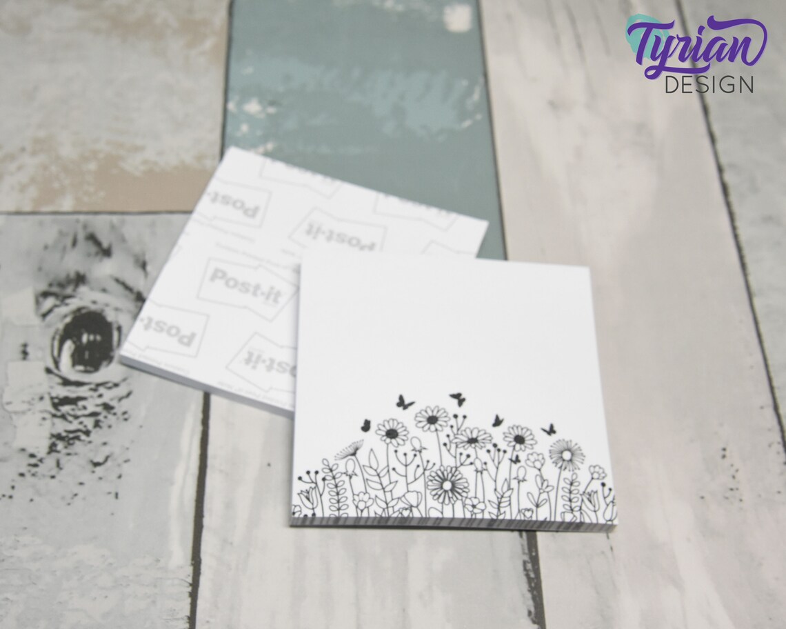 Wildflower Post-it Notes | Wild Flowers With Butterflies Sticky Notes ...