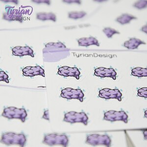 Brain Stickers | Tiny Brain Stickers | Mini Sheet | 15 Stickers | .57 X ...