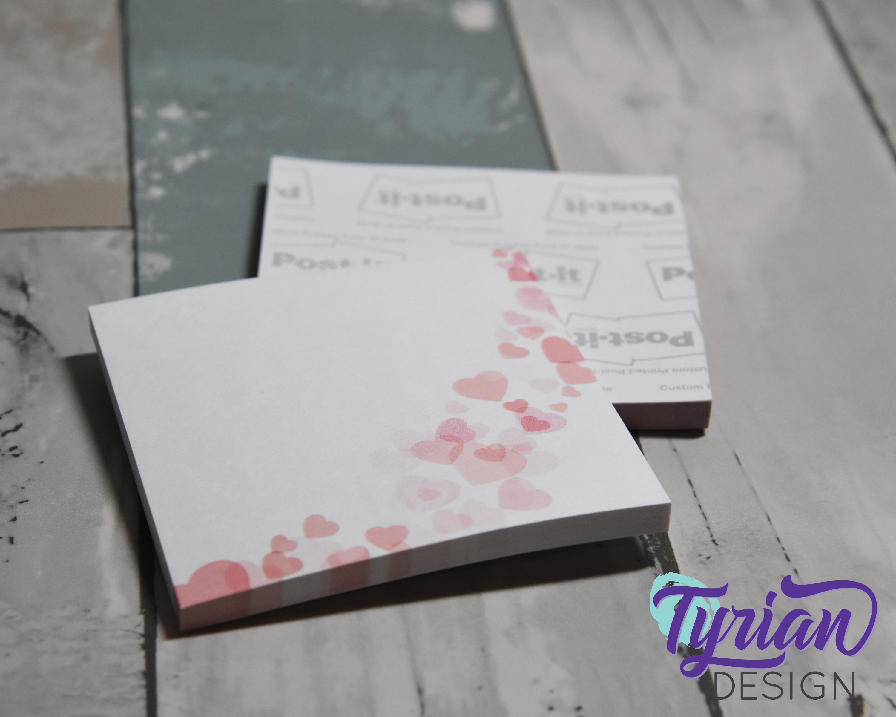 Falling Hearts Post-it Notes Falling Hearts Background | Etsy