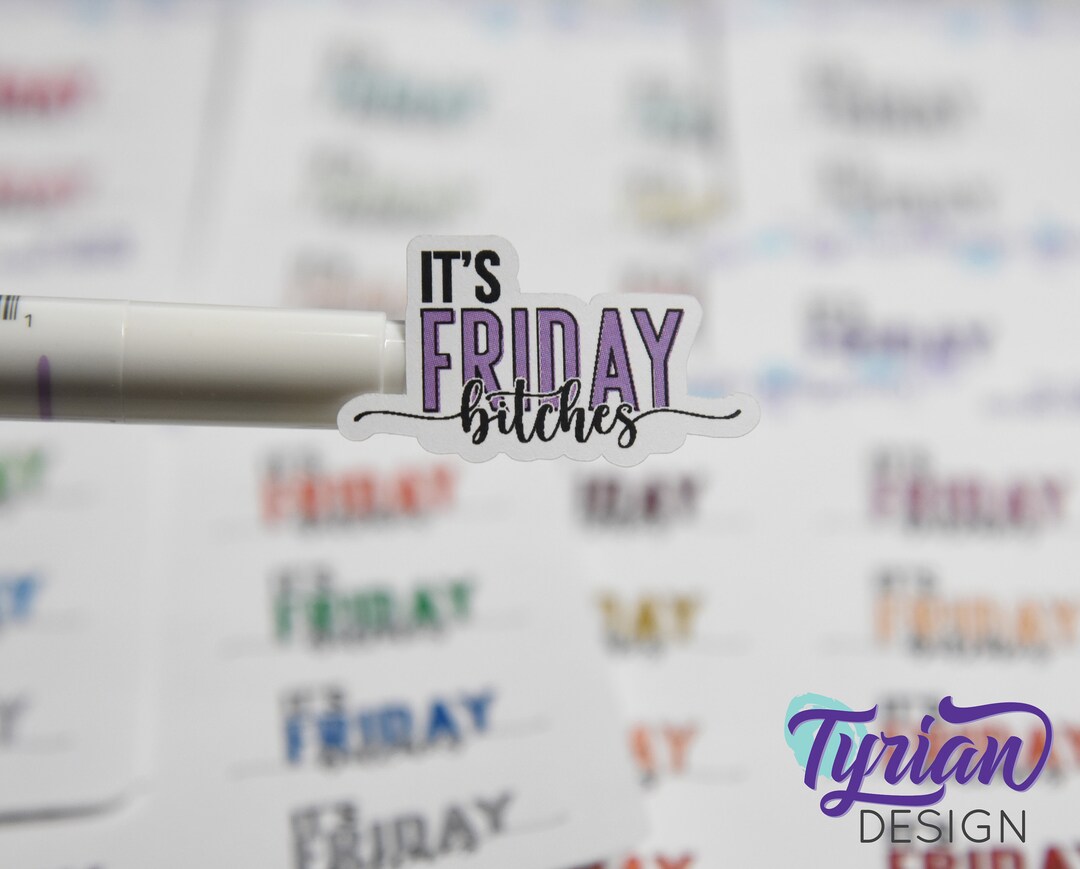 It's Friday Stickers | Different Color Options | Celebrate Friday Using ...