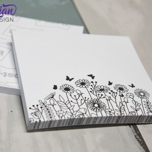 Wildflower Post-it Notes | Wild Flowers With Butterflies Sticky Notes ...