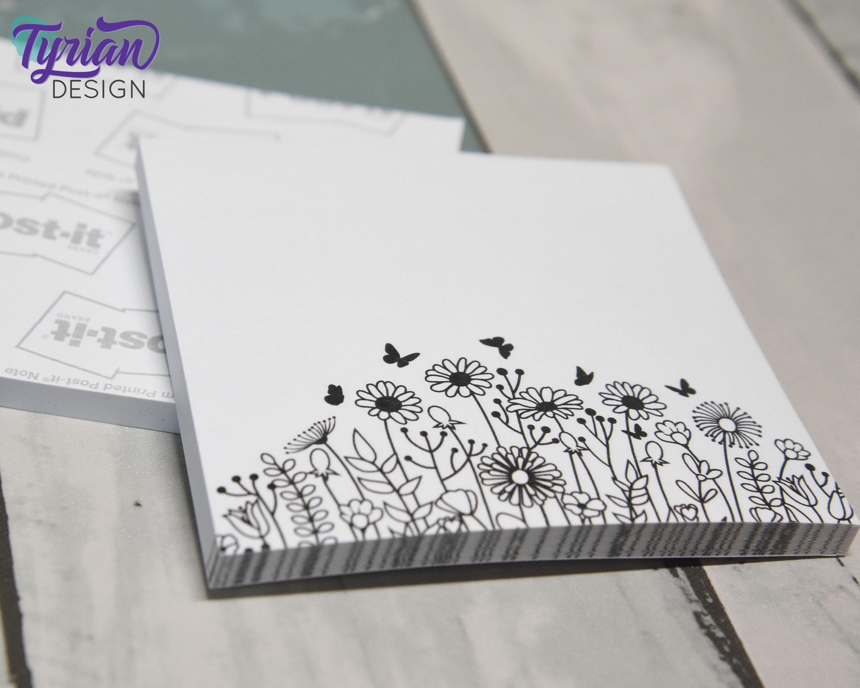 Wildflower Post-it Notes | Wild Flowers With Butterflies Sticky Notes ...
