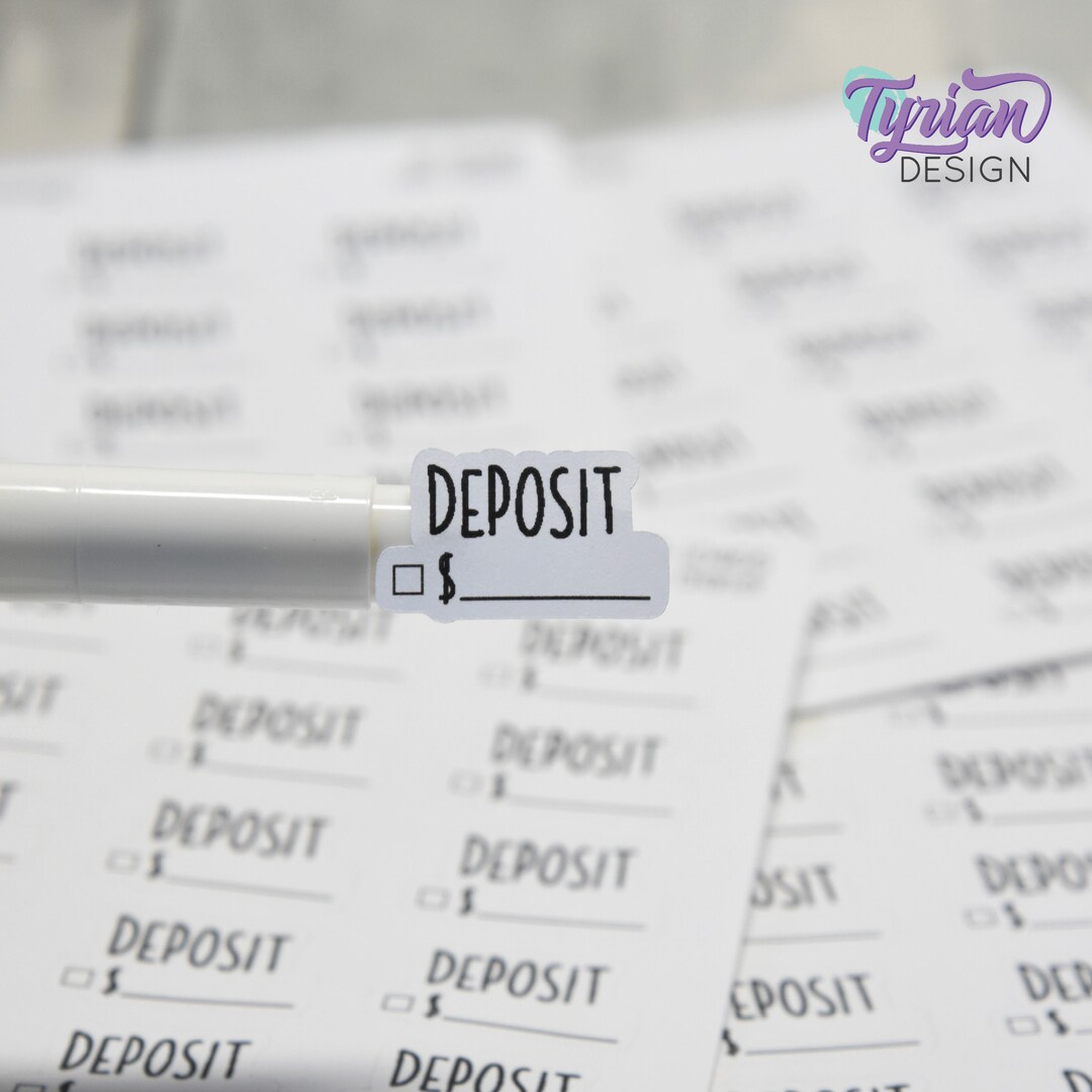 Deposit Stickers | Payment Stickers | 18 Stickers | .88" X .54" Each ...
