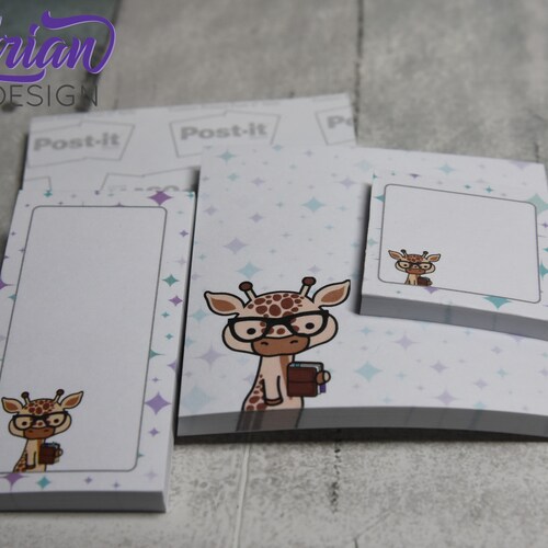 Nerd Giraffe With Coffee/drink Post-it Notes Norman Sticky - Etsy