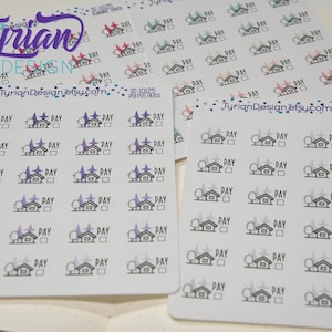 Housing Payment Stickers. Different Color Options. Keep Track of Rent ...