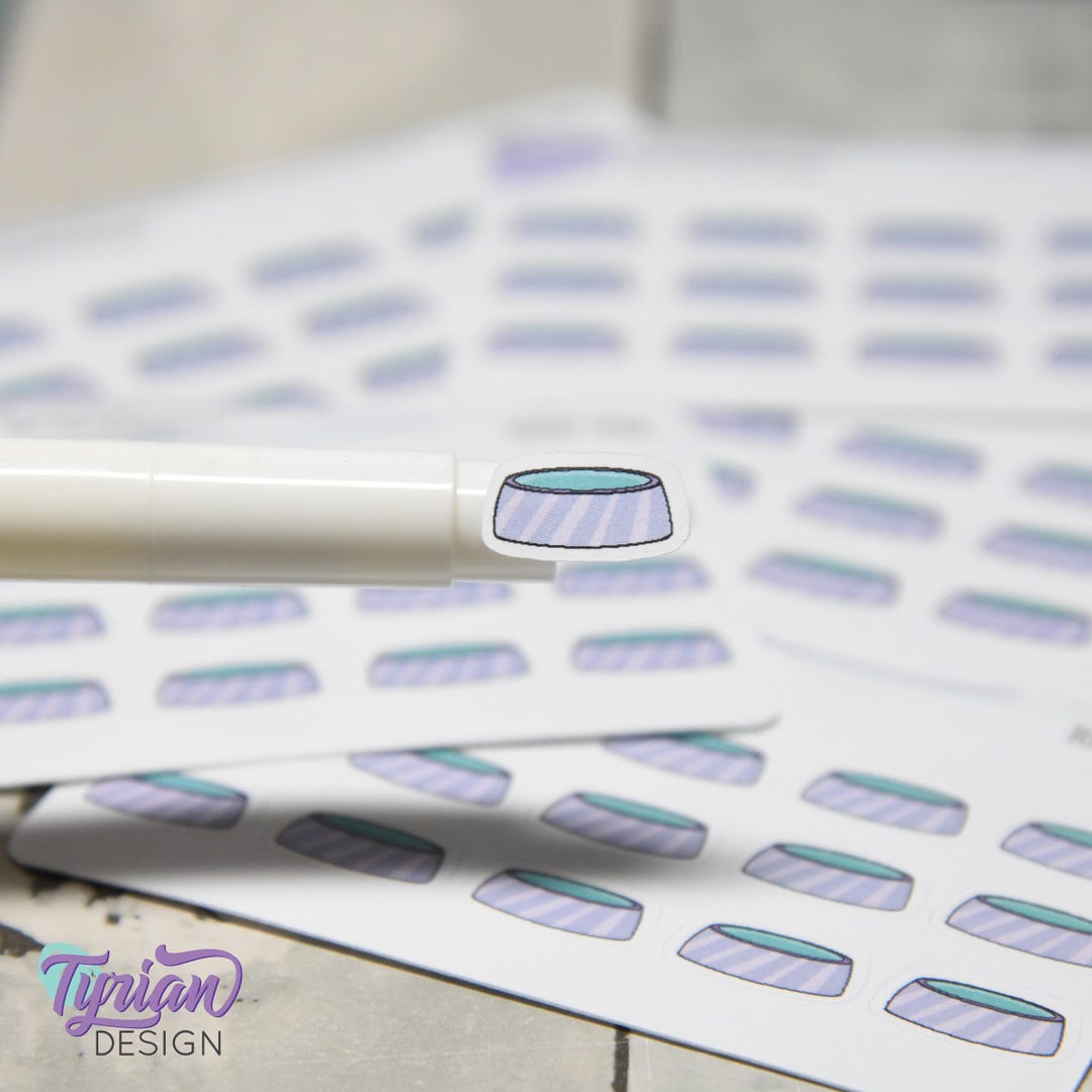 Pool Stickers - Tiny Swimming Pool Stickers on a Mini Sheet | 15 ...