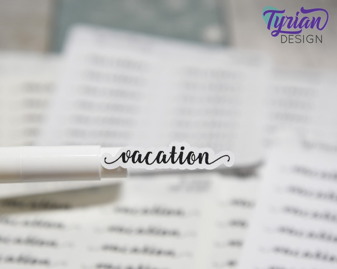 Vacation Stickers | Planning Sticker | 18 Stickers | 1.5 X .33 Inches ...