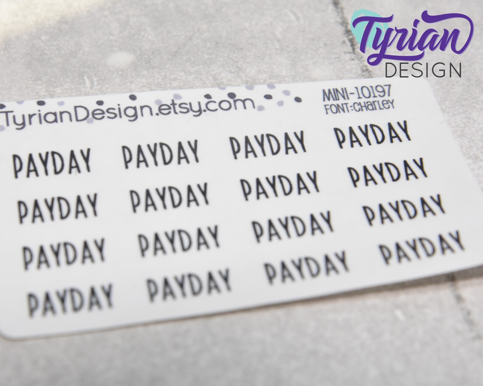 Payday Day Stickers Mini Sheet for Planners and Journals. - Etsy