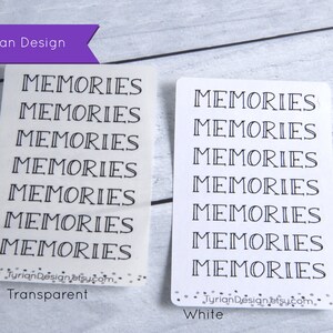 Memories Stickers for Planners and Journals. Memory Stickers Are ...
